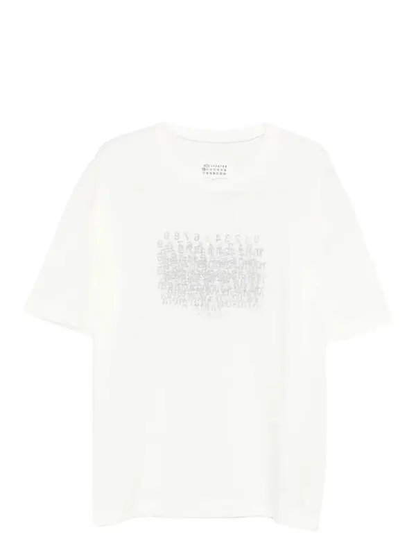 MAISON MARGIELA Cotton T-shirt With Graphic Print - White