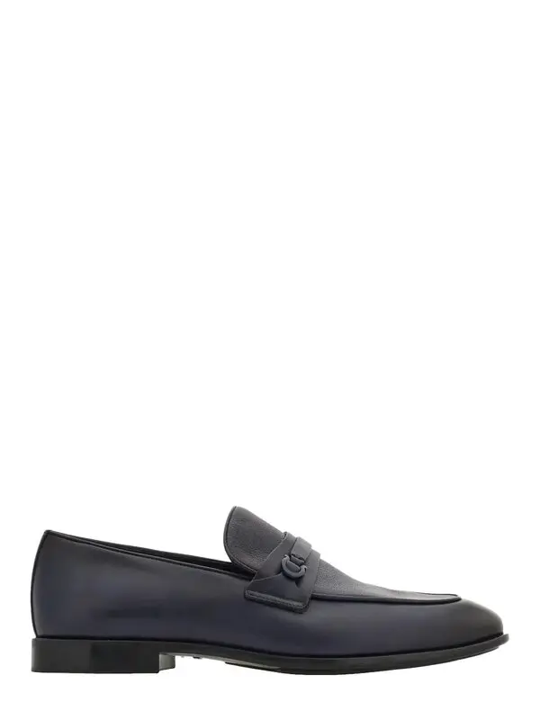 FERRAGAMO Desio Loafers In Gradient Leather - Blue
