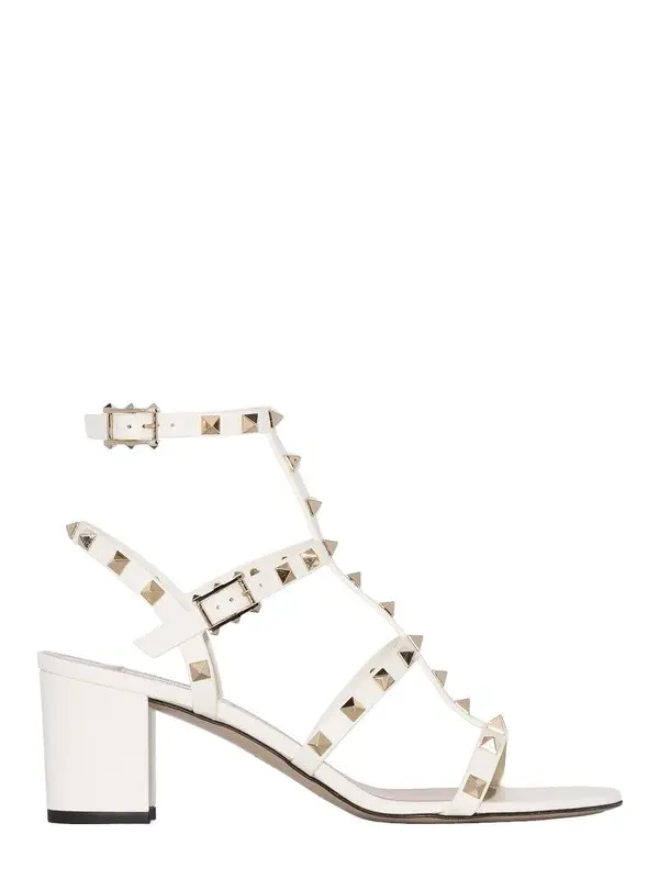 Valentino Garavani Rockstud 60 Strappy Sandals - White