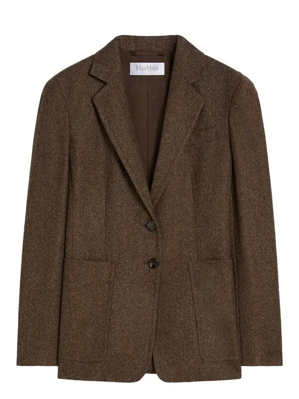 Max Mara Wool Tweed Jacket - Brown