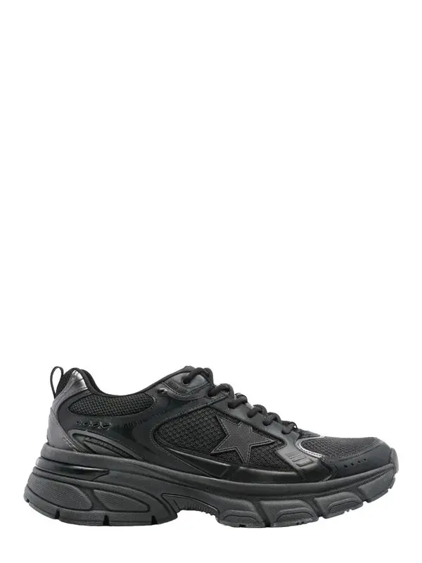 GOLDEN GOOSE Lightstar Leather And Mesh Sneakers - Black