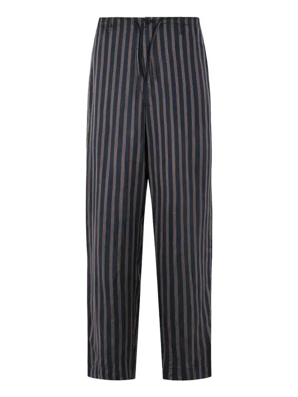 Dries Van Noten Penny Striped Cupro Pants - Blue