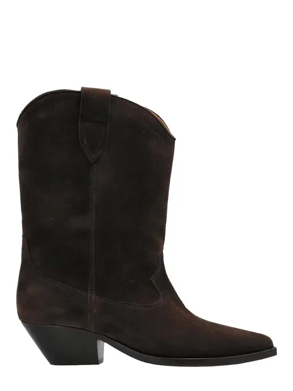 Isabel Marant Duerto Suede Cowboy Boots - Brown