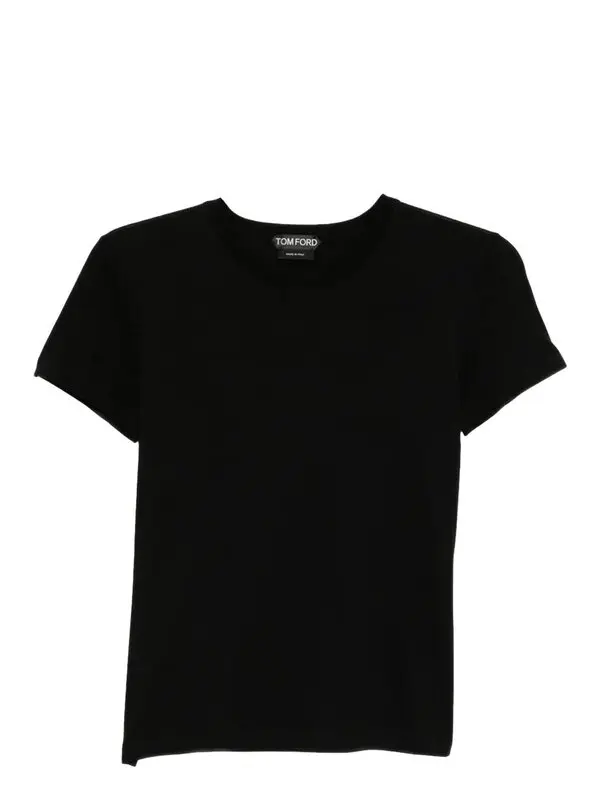 TOM FORD Cotton T-shirt With Tf Logo - Black