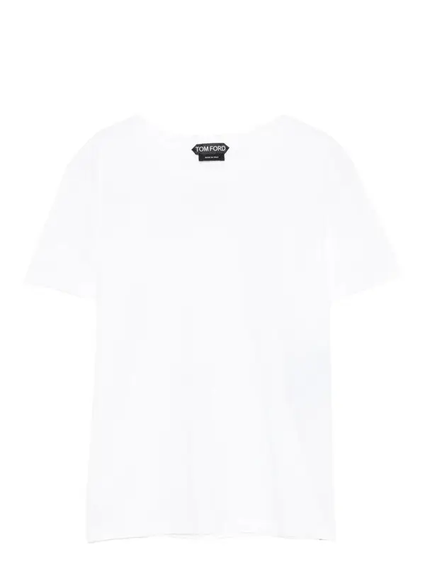 TOM FORD Cotton T-shirt With Tf Logo - White