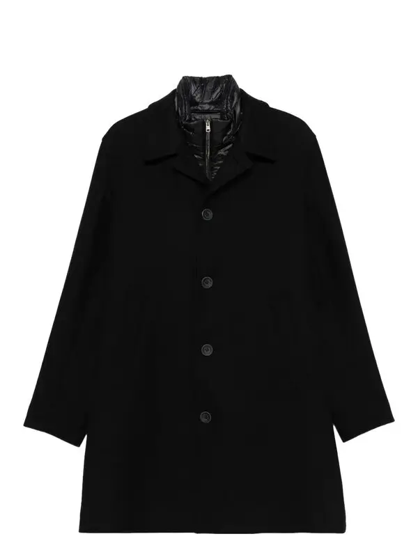 Herno Single-breasted Coat With Padding - Black