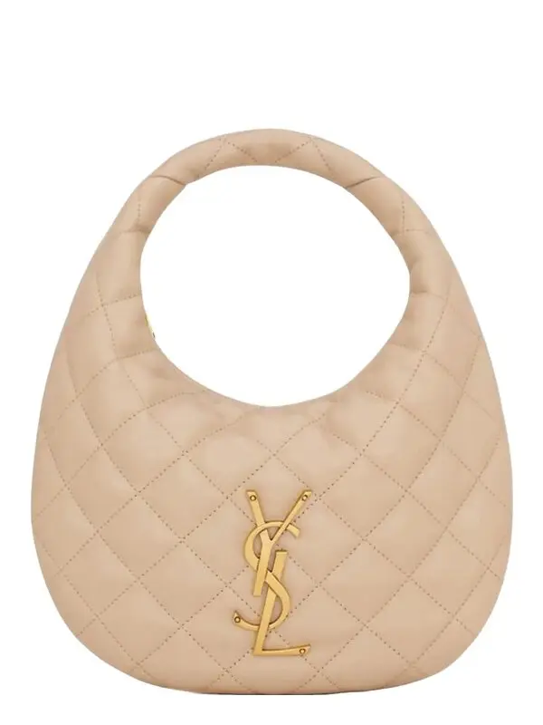 Saint Laurent Icarino Quilted Nappa Bag - Nude & Neutrals