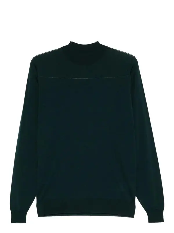 John Smedley Sweater With Turtleneck - Green