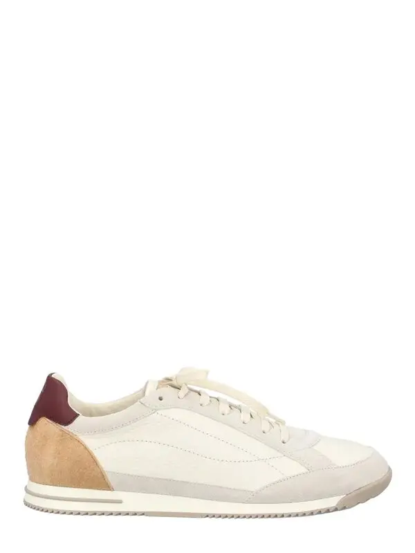 Brunello Cucinelli Leather Lace-up Sneakers - Nude & Neutrals