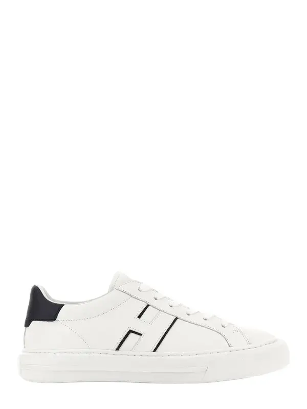 Hogan H691 Smooth Leather Sneakers - White