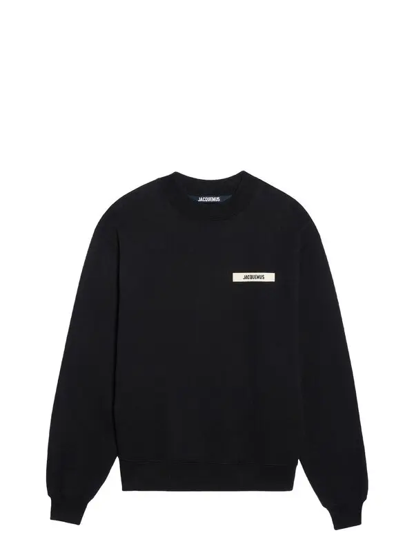 Jacquemus Gros Grain Crewneck Sweatshirt - Black