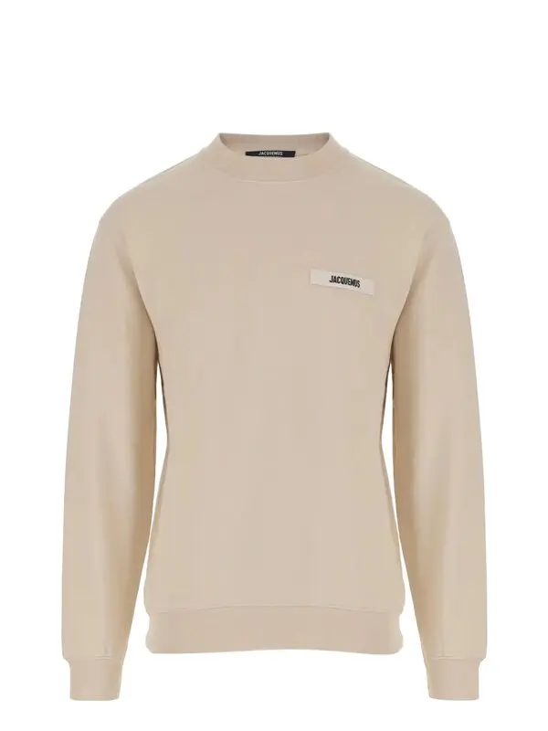 Jacquemus Gros Grain Crewneck Sweatshirt - Nude & Neutrals