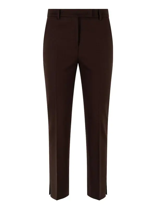 Incotex Tailored Wool Straight Leg Pants - Brown