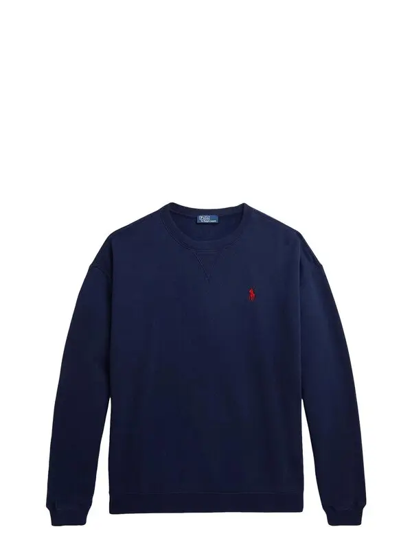 Polo Ralph Lauren Crew Neck Fleeced Cotton Sweatshirt - Blue