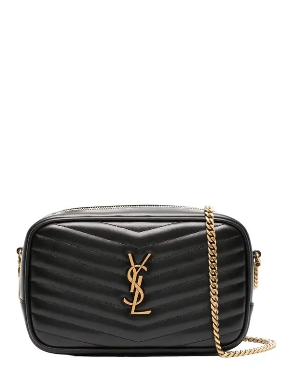 Saint Laurent Mini Lou Quilted Leather Bag - Black