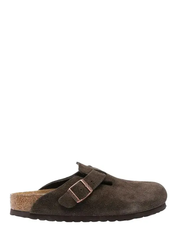 BIRKENSTOCK Boston Suede Mule - Brown