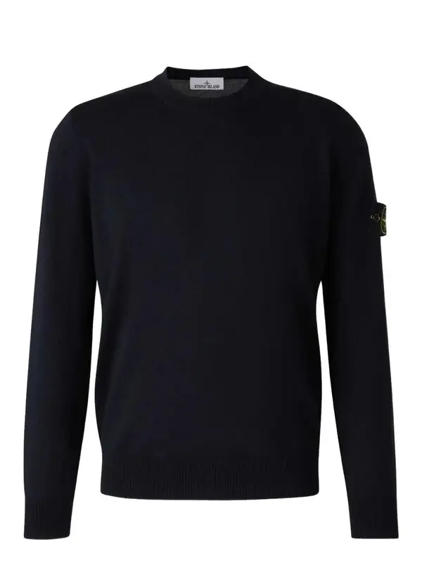 Stone Island Light Wool Crew Neck Pullover - Blue