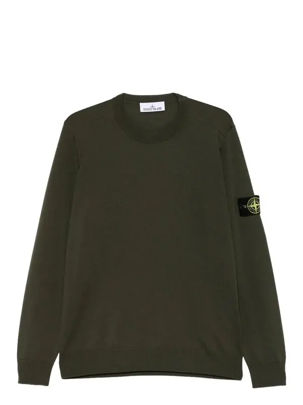 Stone Island Light Wool Crew Neck Pullover - Green