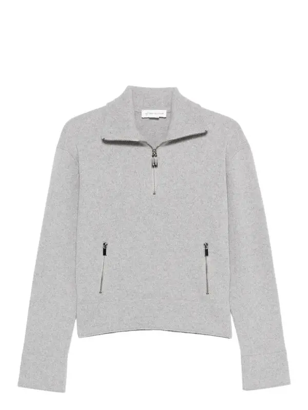 Victoria Beckham Milano Half-zip Sweater - Grey