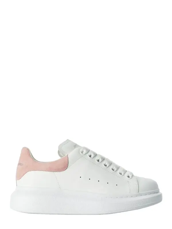 Alexander McQueen Oversize Leather Sneakers With Suede Detail - Pink & Purple
