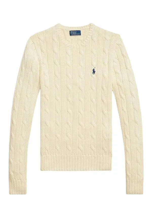 Polo Ralph Lauren Slim Fit Cable-knit Pullover - Nude & Neutrals