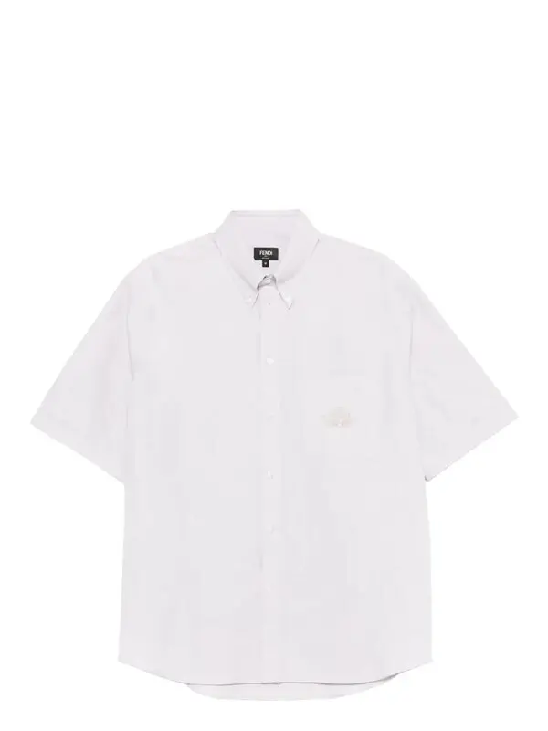 Fendi Crest Oxford Cotton Shirt - Nude & Neutrals