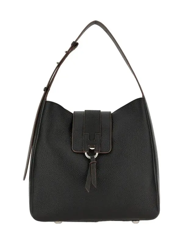 Hogan Trend Hobo Shoulder Bag - Black
