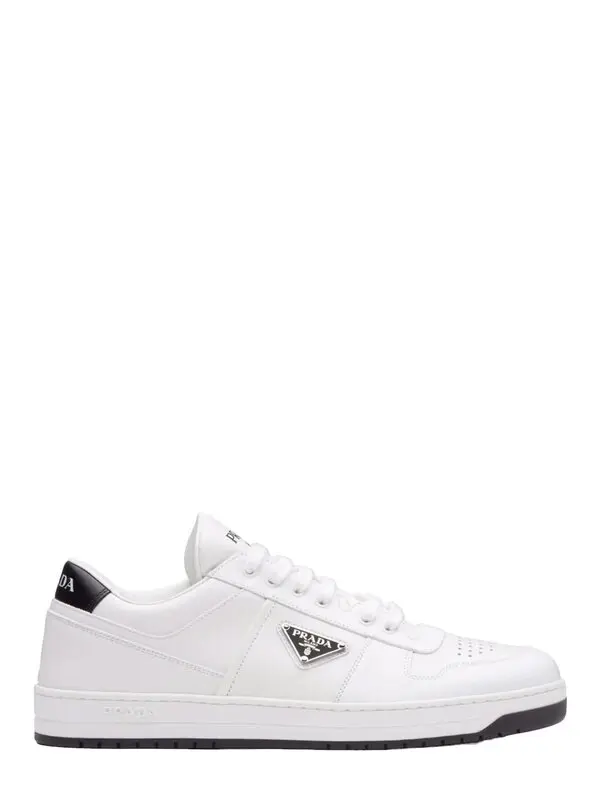 Prada Downtown Leather Sneakers - White