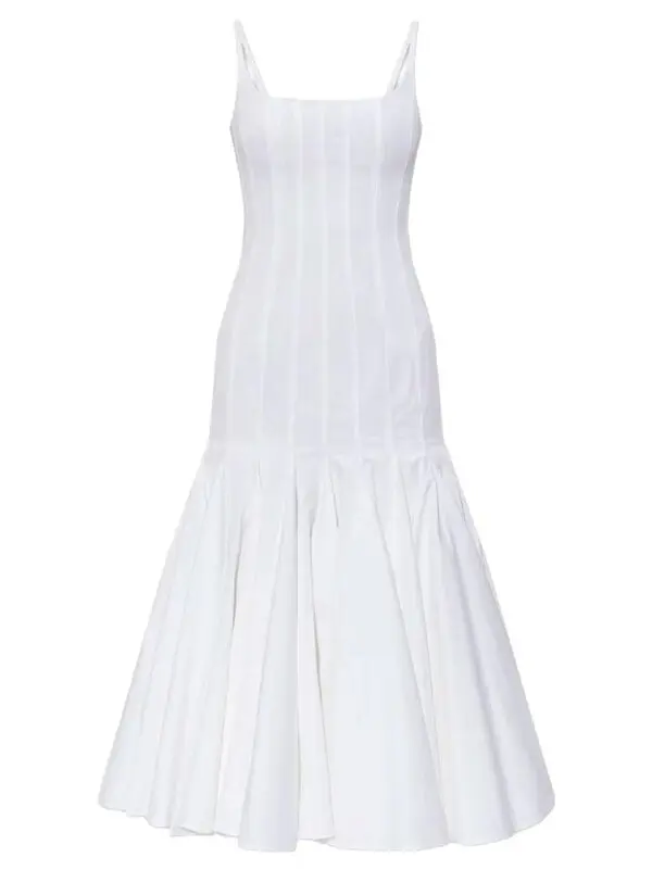 Jacquemus La Robe Agave Poplin Dress - White