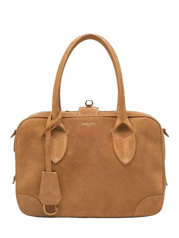 GOLDEN GOOSE Vita Suede Handheld Bag - Brown