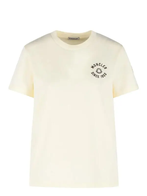Moncler Printed Logo T-shirt - Nude & Neutrals