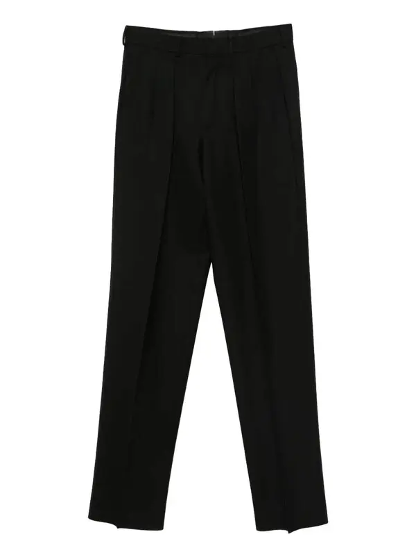 TOM FORD Wool Pleated Trousers - Black