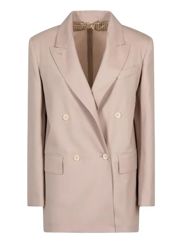 GOLDEN GOOSE Double-breasted Blazer - Nude & Neutrals