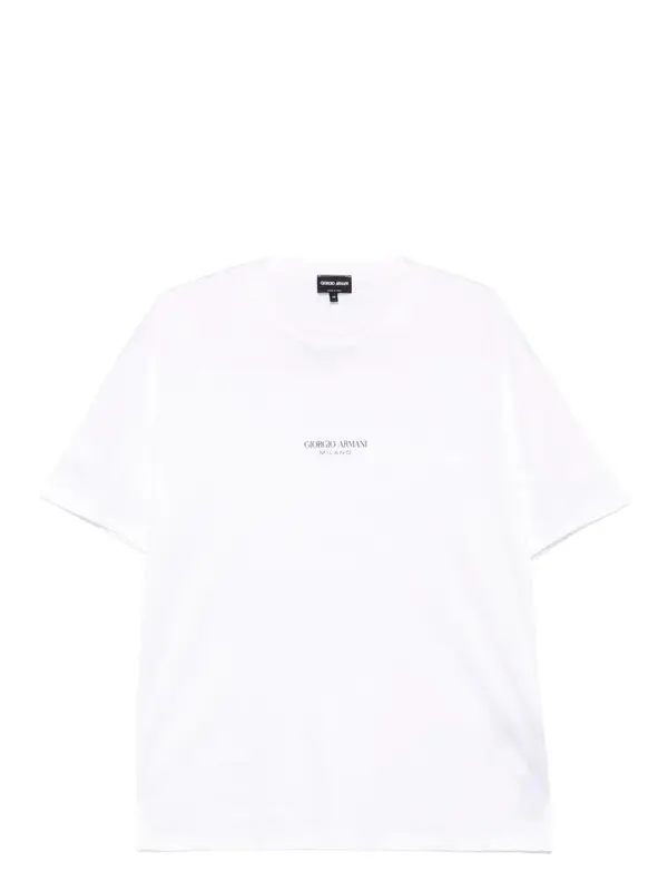 Giorgio Armani Cotton Interlock Crew Neck T-shirt - White