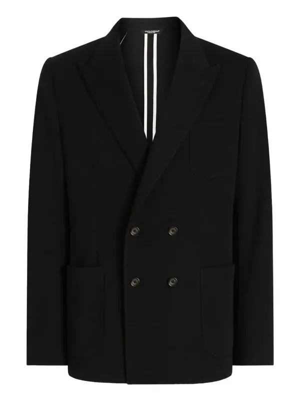 TOM FORD Double-breasted Wool Jacket - Blue