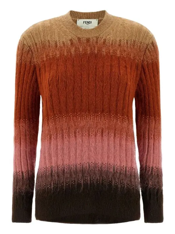 Fendi Mohair And Wool Dégradé Sweater - Multi
