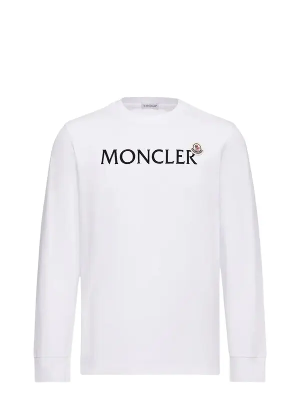 Moncler Cotton Logo Sweatshirt - White