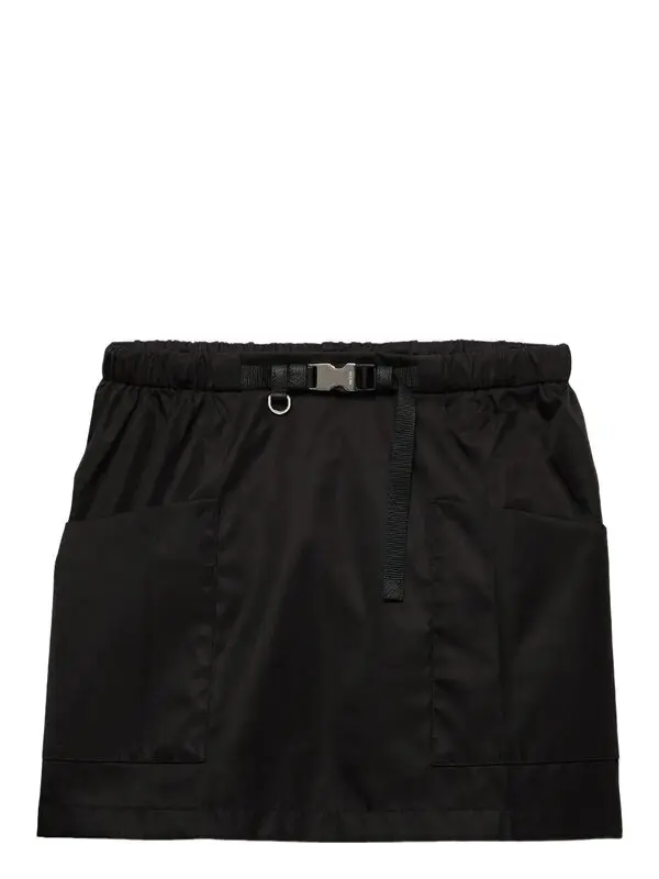 Prada Mini Skirt In Re-nylon - Black