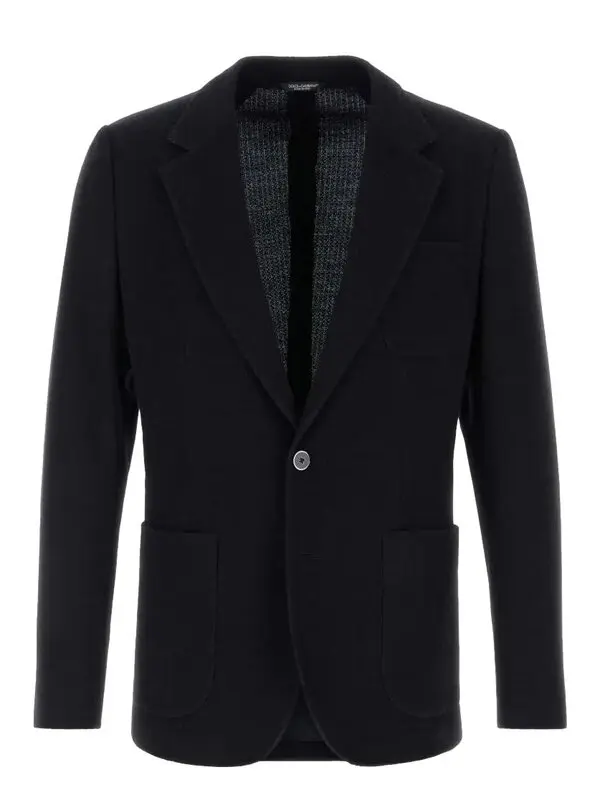Dolce & Gabbana Taormina Single-breasted Jersey Jacket - Blue