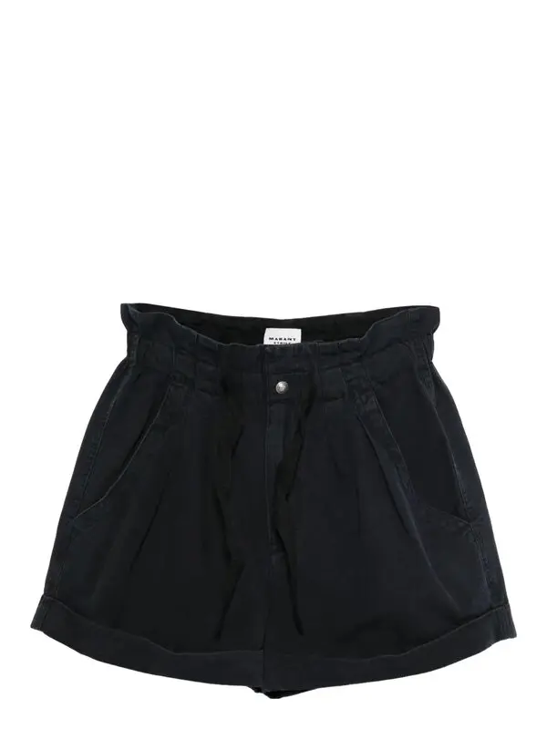 MARANT ETOILE Nirma Linen And Cotton Shorts - Black