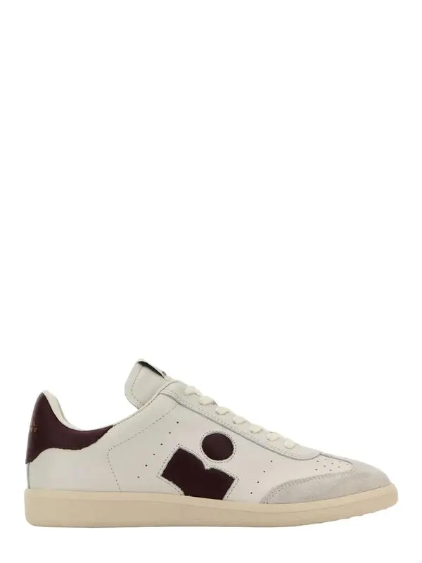 Isabel Marant Bryce Leather Sneakers With Suede Inserts - Nude & Neutrals