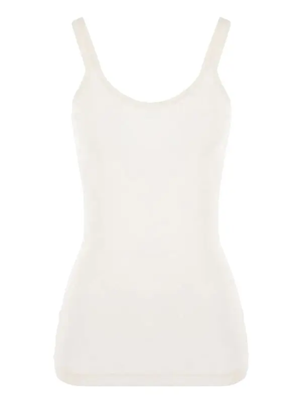 Bottega Veneta Slim Fit Cotton Tank Top - Nude & Neutrals