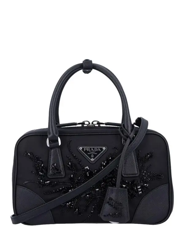 Prada Re-edition 1978 Embellished Bag - Black