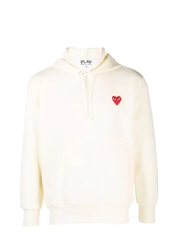 Play Comme Des Garcon Hooded Sweatshirt - Nude & Neutrals