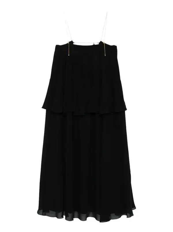 Chloé Long Sleeveless Silk Dress - Black