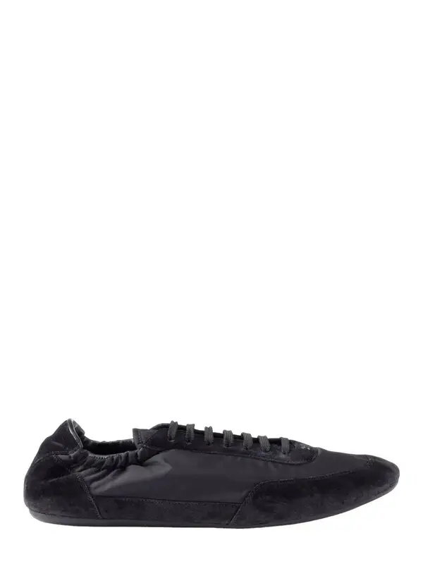 Prada Collapse Sneakers In Re-nylon And Suede - Black