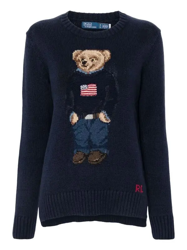 Polo Ralph Lauren Polo Bear Cotton-linen Pullover - Blue