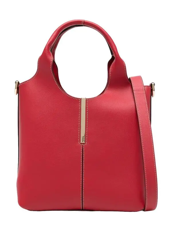 TOD`S Tod's Mini Leather Shopping Bag With Metal Bar - Red