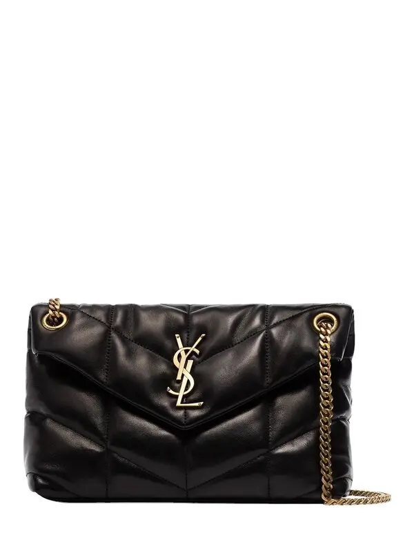Saint Laurent Small Loulou Puffer Bag - Black