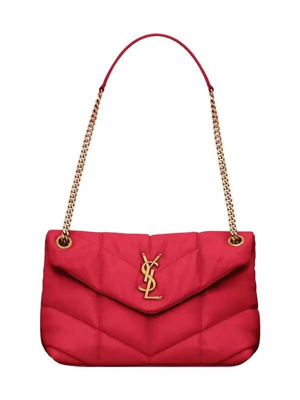 Saint Laurent Small Loulou Puffer Bag - Red